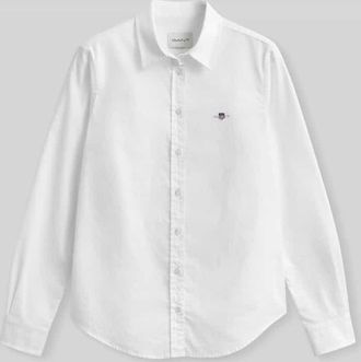 GANT Slim Fit Hemdbluse mit Logo-Stitching