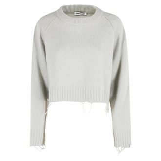 Low Classic LOW Classic, Femme, Pulls, Gris, Taille: 38 FR Damage Crop Sweater