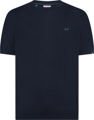 Sun 68 Homme, Tops, Bleu, Taille: 2XL T-Shirt Sweater Basic S/S
