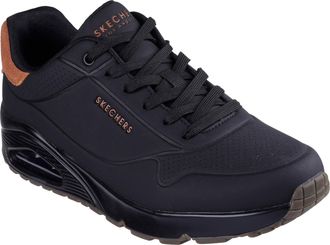 Skechers Herren UNO-Suited on Air Sneaker, Schwarz/Schwarz, 45.5 EU Weit