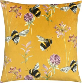 furn. Evans Lichfield Country Bee Garden Kissen mit Federn gef&uuml;llt, Polyester, Honig