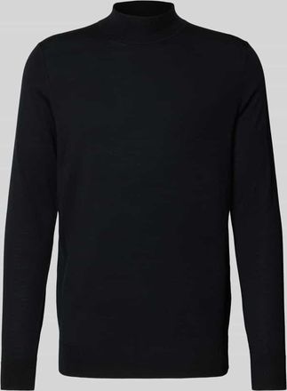 Profuomo Pullover aus Merinowolle mit Stehkragen