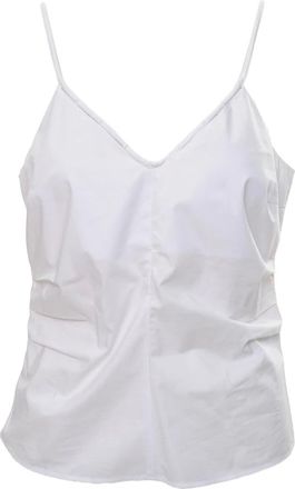 Patrizia Pepe Femme, Tops, Blanc, Taille: 42 FR Haut &agrave; encolure en V drap&eacute;e