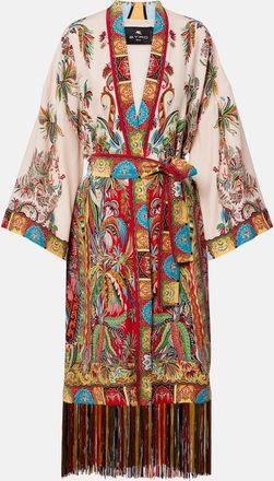 Etro Cafetan en soie &agrave; motif floral