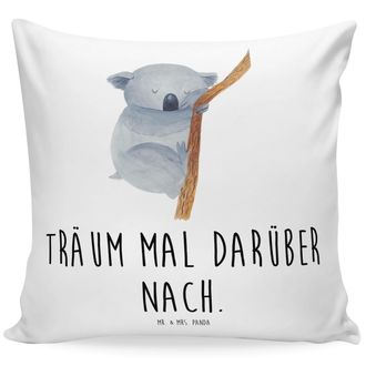 Mr. & Mrs. Panda 40 x 40 Kissen Koalab&auml;r - Geschenk, Tiermotive, Sofakissen, Kissenh&uuml;lle 40x40, lustige Spr&uuml;che, sofakissen, Dekokissen 40x40, Tiere