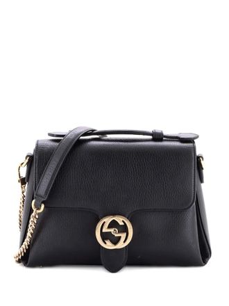 Gucci Interlocking Top Handle Bag Leather Medium shoulder bag - Noir