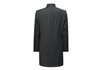 AlltheMen Trenchcoat Herren Business Trenchcoat mit Stehkragen Schlanke Passform