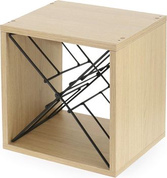 Compactor Stapelbares Flaschenregal f&uuml;r 12 Flaschen - Weinregal aus Naturholz mit Metallkreuzen - Flaschenhalter f&uuml;r Wein, Wasser oder Sekt - Praktisches stapel