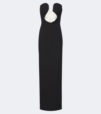 Roland Mouret Verzierte Robe Bustier aus Cr&ecirc;pe