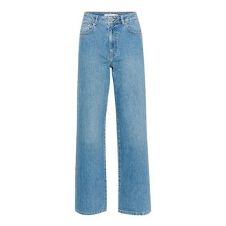 Gestuz Weite Bein Mittelblaue Jeans - - Jeans - Damen - Blau - W25