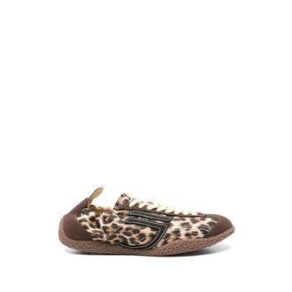 Puraai Leopard-print Lace-up Sneakers