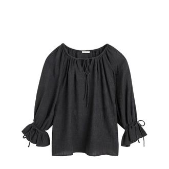 By Malene Birger Femme, Blouses et Chemises, Noir, Taille: 42 FR Rose Weave Top