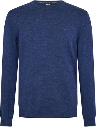 HUGO BOSS Sweatshirt f&uuml;r Herren, Rundhalsausschnitt, Regul&auml;r, Lang&auml;rmlig (Mittelblau)