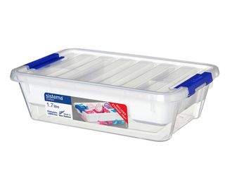 Sistema Storage Beh&auml;lter, Polypropylen, mit Tablett, Kunststoff, Transparent, 1.7 Liter