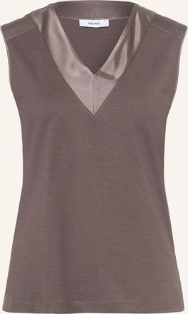 Reiss Reiss Top Kallie Im Materialmix braun