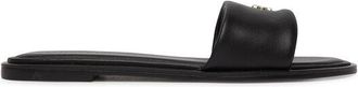 Calvin Klein Pantoletten Round Flat Sndl Lth Bar Hw 2 HW0HW02925 Schwarz
