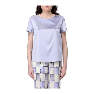 Emporio Armani Blouse en satin - Femme - Blouses et Chemises - Violet - Taille: 40 FR