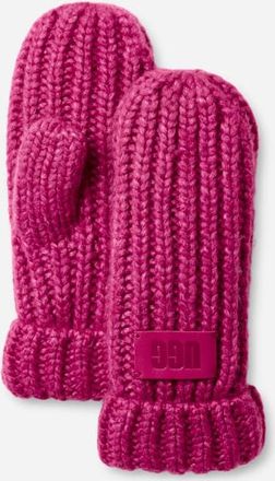 UGG Grobstrickfäustlinge für Kinder in Chroma Pink, Größe