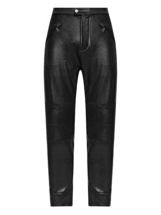 Dsquared2 pantalons fuselé Waxed - Noir