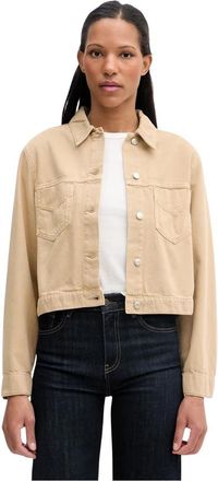 Marc O'Polo Klassische Cropped Jeansjacke - - Jackets - Damen - Beige - M