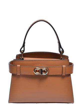 Anna Luchini Braun Rindsledertasche