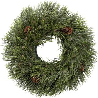 Creativ Green k&uuml;nstlicher Kiefernkranz mit echten Zapfen 41cm I k&uuml;nstlicher Tannenkranz f&uuml;r Weihnachten I k&uuml;nstlicher Weihnachtskranz I weihnachtlicher Kranz k&uuml;nstl