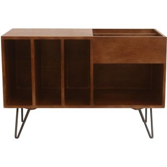 Miliboo Buffet zur Aufbewahrung von Vinyls aus massivem get&ouml;ntem Mangoholz und Metall L90 cm BOOGIE