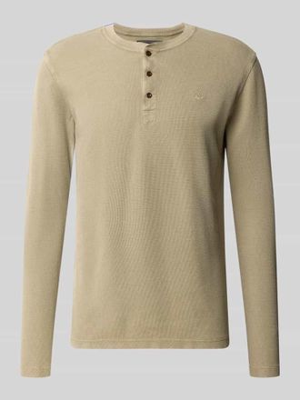 Superdry Longsleeve mit Strukturmuster und Knopfleiste