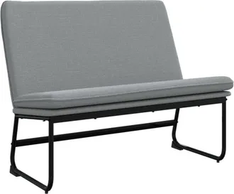 vidaXL Sitzbank Hellgrau 100x75x76 cm Stoff vidaXL