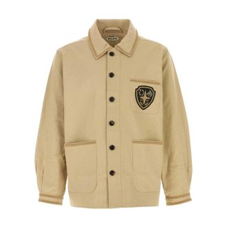 Bode Homme, Vestes, Beige, Taille: XL Veste de travail en coton orn&eacute;e
