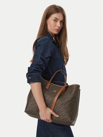 Tommy Hilfiger Handtasche Th Monoplay Satchel AW0AW19173 Schwarz