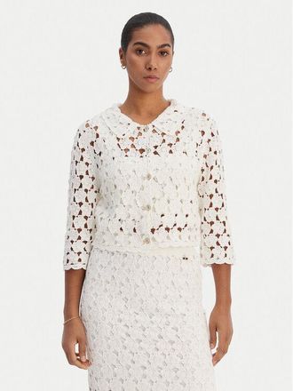 Fracomina Strickjacke FR26ST8018K488R6 &Eacute;cru Regular Fit