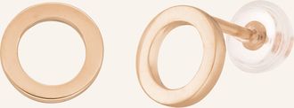 Leaf Ohrstecker Circle Aus 14 Karat Rosegold rosegold