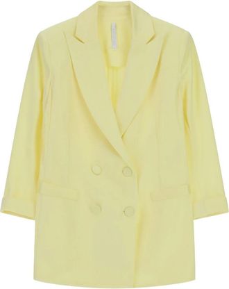Imperial Femme, Vestes, Jaune, Taille: 42 FR Giacca Doppio Petto