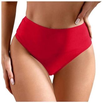 Generic Short De Bain Femme Tankini Plus Size High Waist Briefs Summer Solid Color Swimsuit Extensible Et Doux Bikini S&eacute;chage Rapide lasticit&eacute; Ventre Plat Cul