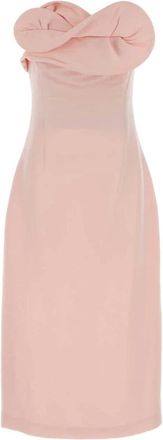 Magda Butrym Femme, Robes, Rose, Taille: 38 FR Robe Corset en Soie avec Encolure Sculpturale