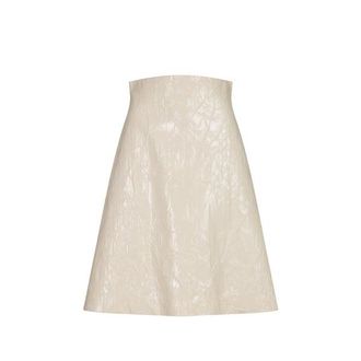 A.W.A.K.E. Jupe textur&eacute;e brillante &agrave; taille haute