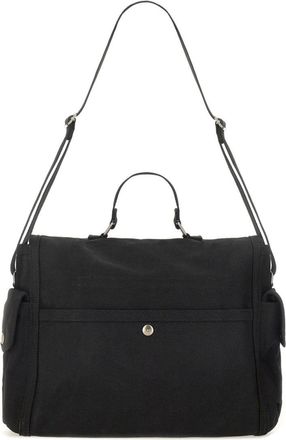 A.P.C. Mens Shoulder Bag With Logo Black Cotton