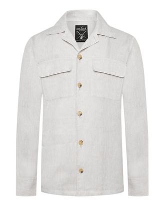 van Laack Overshirt aus Leinen mit Pattentaschen in