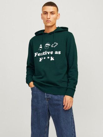 Jack & Jones Kapuzensweatshirt JJXMAS ONE COLOR FUNNY SWEAT HOOD