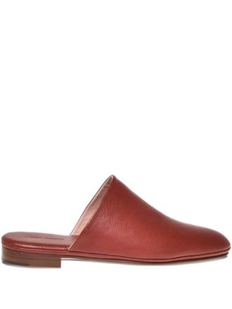 Alberta Ferretti mules en cuir - Rouge