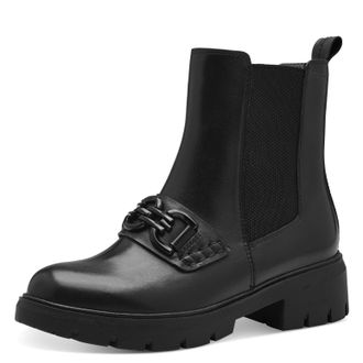 Tamaris COMFORT Damen Chelsea Boots aus Leder Ungefüttert, Schwarz (Black), 39 EU