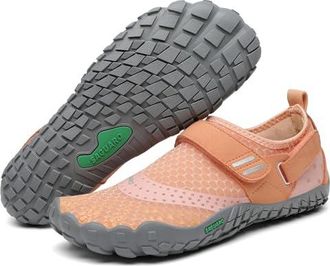 Saguaro Homme Femme Barefoot Shoes Chaussures Minimalistes Chaussures de Trail Pieds Nus pour Fitness Randonnée M Orange,GR.36