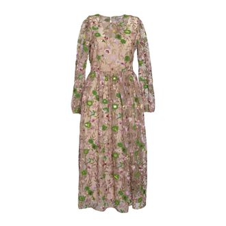 Vivetta Multicolor Blumige Besticktes Langes Kleid - - Dresses - Damen - Mehrfarbig - XS