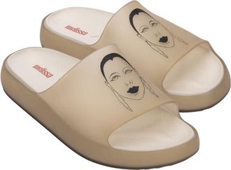 Melissa Cloud Slide+ Tarsila Do, flache Sandalen, Unisex, für Erwachsene, beige, 45/45.5 EU