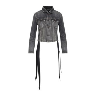Balenciaga Stylische Lace-Up Jacke - - Jackets - Damen - Grau - XS