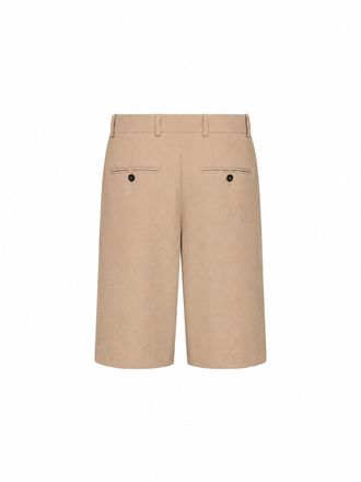 Toteme Womens Tailored Wide Shorts Beige Wool Blend Viscose