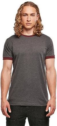 Build Your Brand T-Shirt pour Homme, Charbon/Cerise, XXL