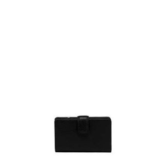 Gianni Chiarini Portefeuille en Cuir Martel&eacute; Noir - unisex - Accessoires - Noir - Taille: ONE Size