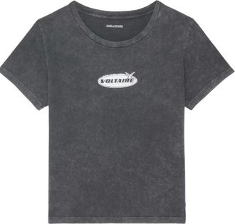 Zadig&Voltaire Femme, Tops, Gris, Taille: 38 FR Alys T-shirt